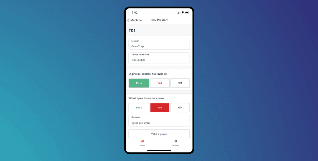 Prestart App | Checklist and fault reporting